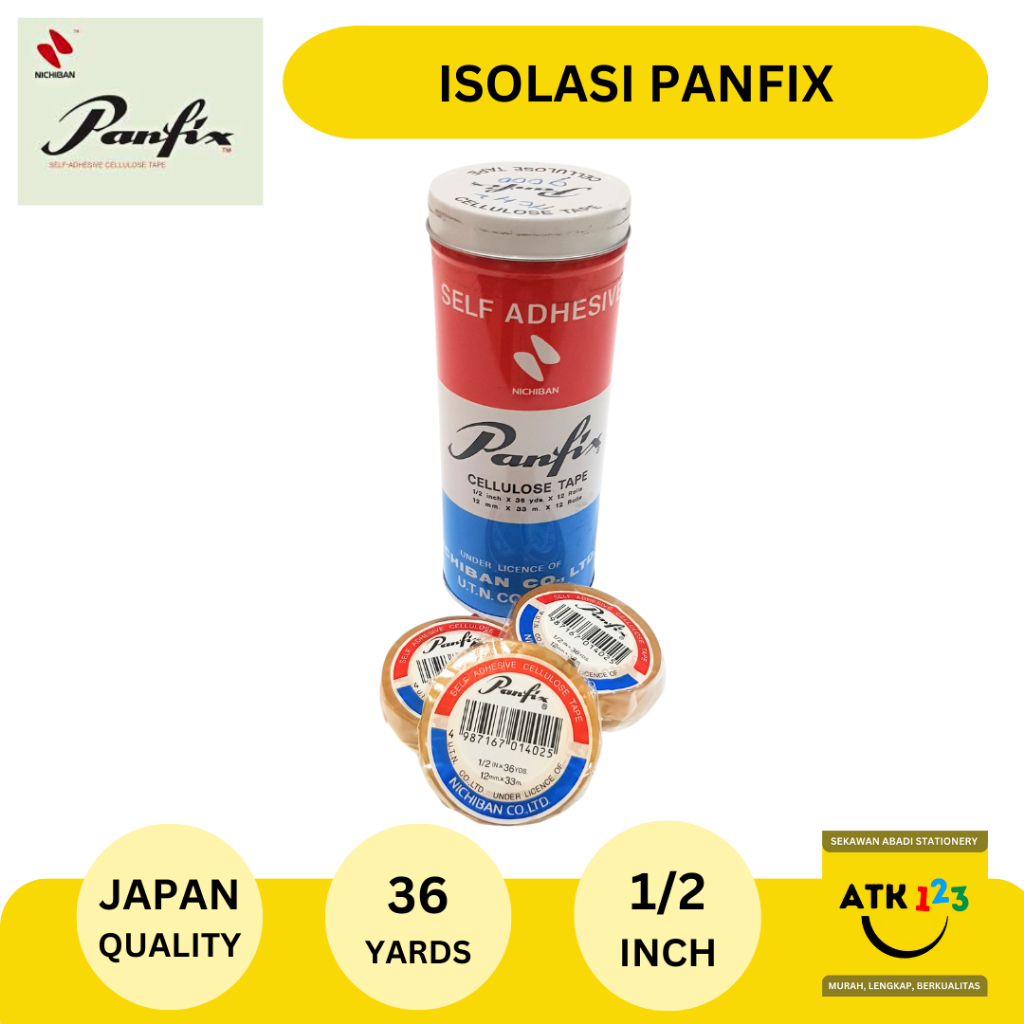 Jual PANFIX Celulose Tape / Isolasi Panfix 1/2" x 36 yards | Shopee ...