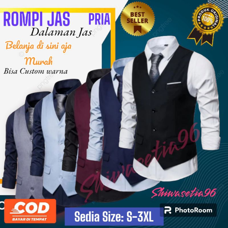 Jual ROMPI JAS BLAZER PRIA / ROMPI FORMAL/ VEST DALAMAN JAS BLAZER ...