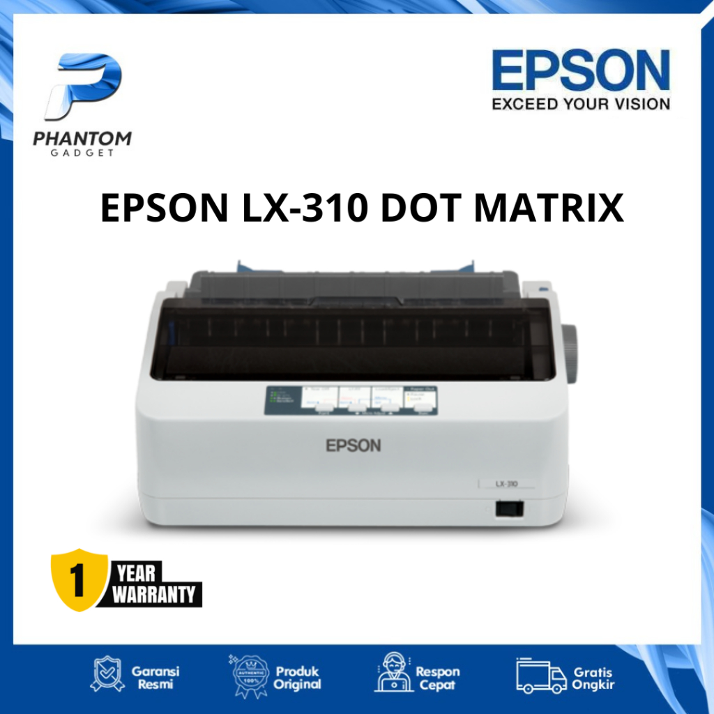 Jual EPSON LX-310 DOT MATRIX PRINTER BARU 100% ORIGINAL 100% | Shopee ...