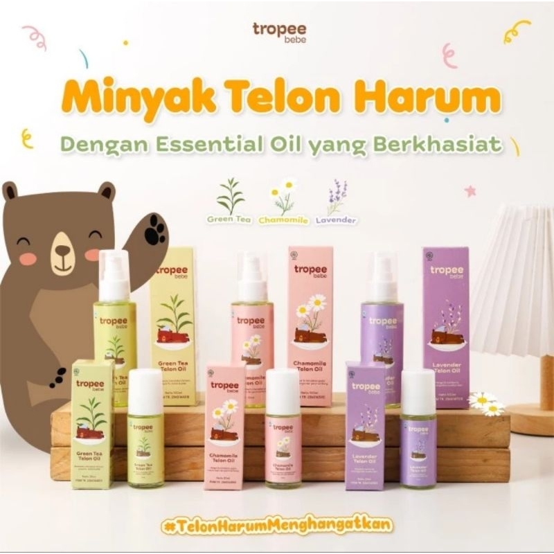 Jual Tropee Bebe Minyak Telon Bayi Ukuran 30 ml (Roll on) & 100 ml (Spray) | Shopee Indonesia