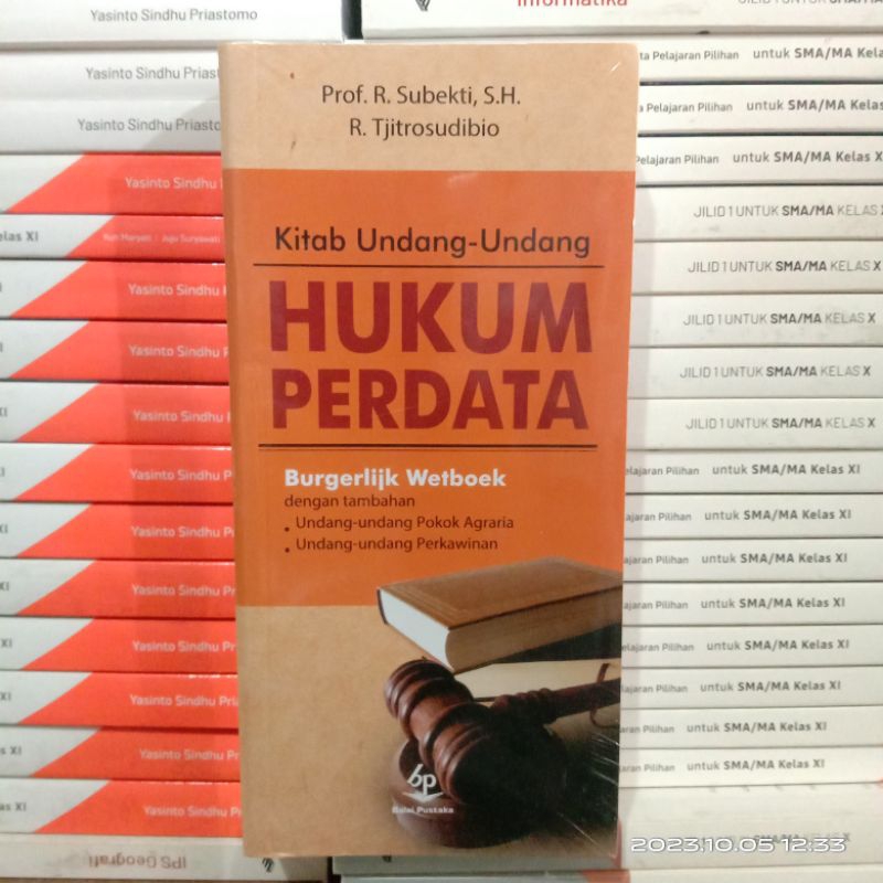 Jual ORIGINAL Kitab Undang Undang Hukum Perdata Subekti - Kitab UU Hukum Perdata KUHP Burgerlijk ...