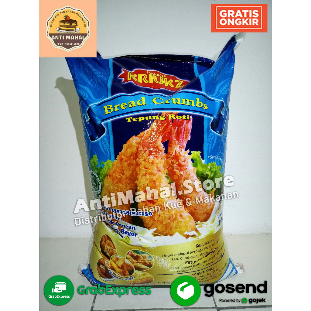 Jual Tepung Roti Putih Kriukz Kriux / Breadcrumb Putih 10kg ( 1 Sak ...