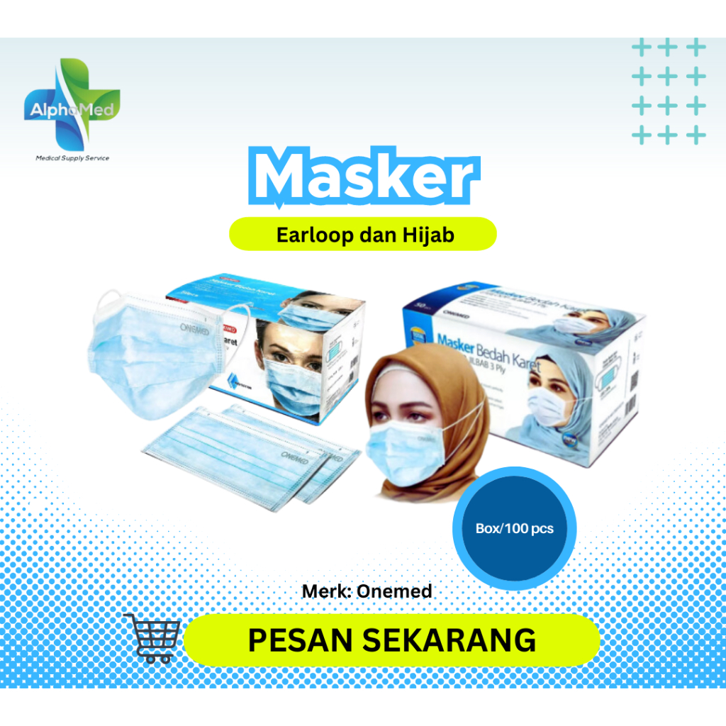 Jual Masker Medis Onemed / Earloop dan Hijab / Isi 50 Lembar | Shopee ...