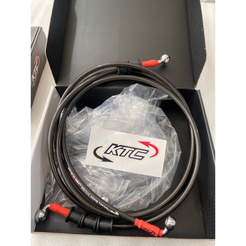 Jual Selang rem KTC racing original NMAX non abs set depan belakang warna silver dan black ...