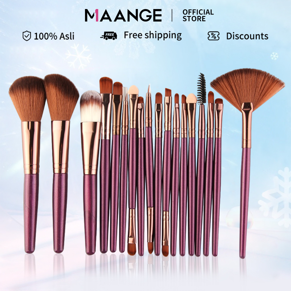 Jual MAANGE 18 PCS Set Makeup Brush Set Kuas makeup lengkap Beauty ...