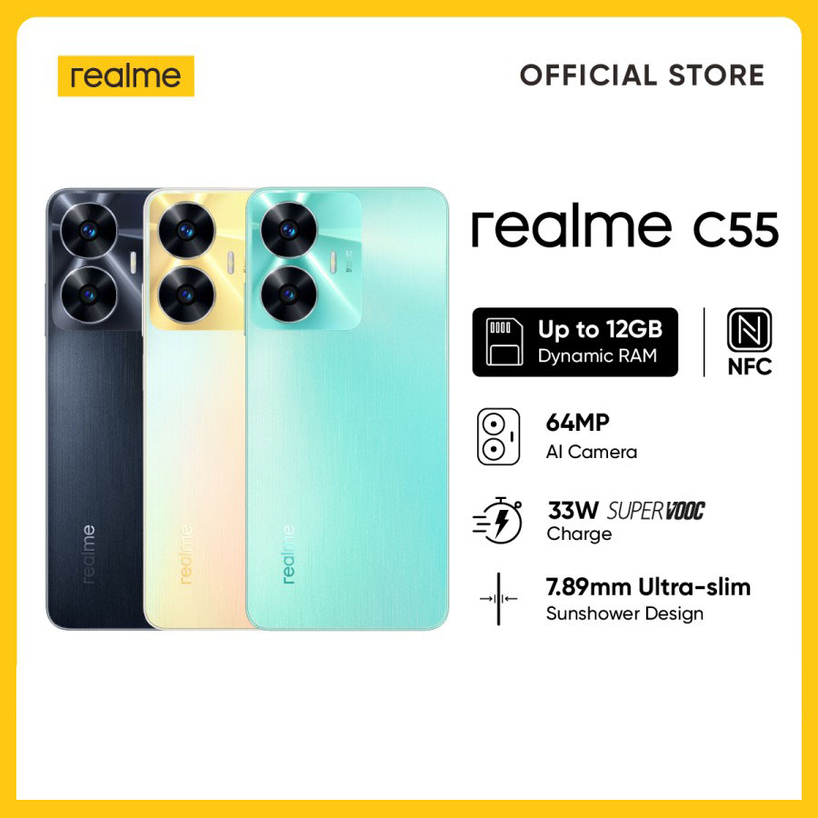 Jual REALME C55 { RAM 6/128GB & RAM 8/256GB } GARANSI RESMI 1 TAHUN ...