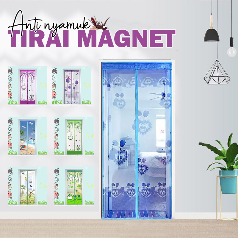 Jual TIRAI MAGNET PINTU ANTI NYAMUK MOTIF UKURAN 90CM X 210CM FREE PAKU ...
