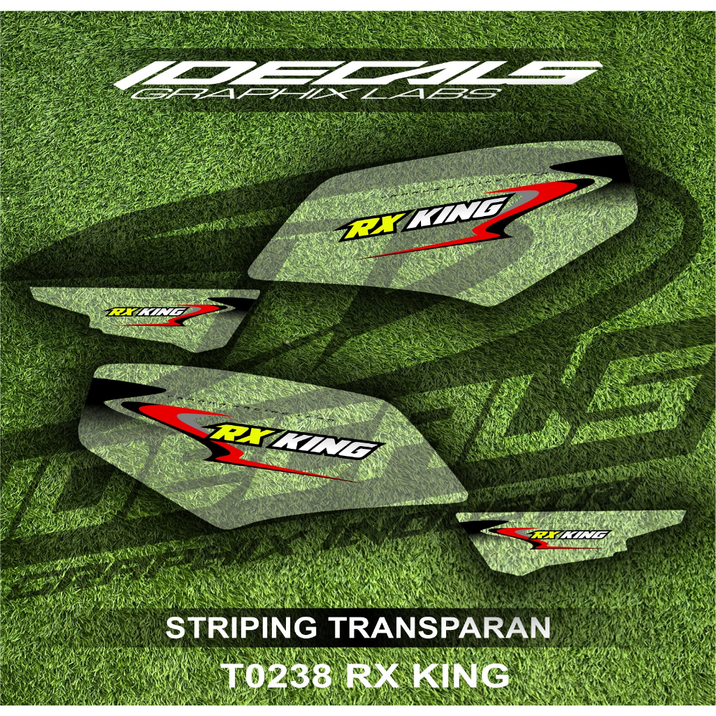 Jual t0238 sticker striping transparan motor rx king simple kekinian ...