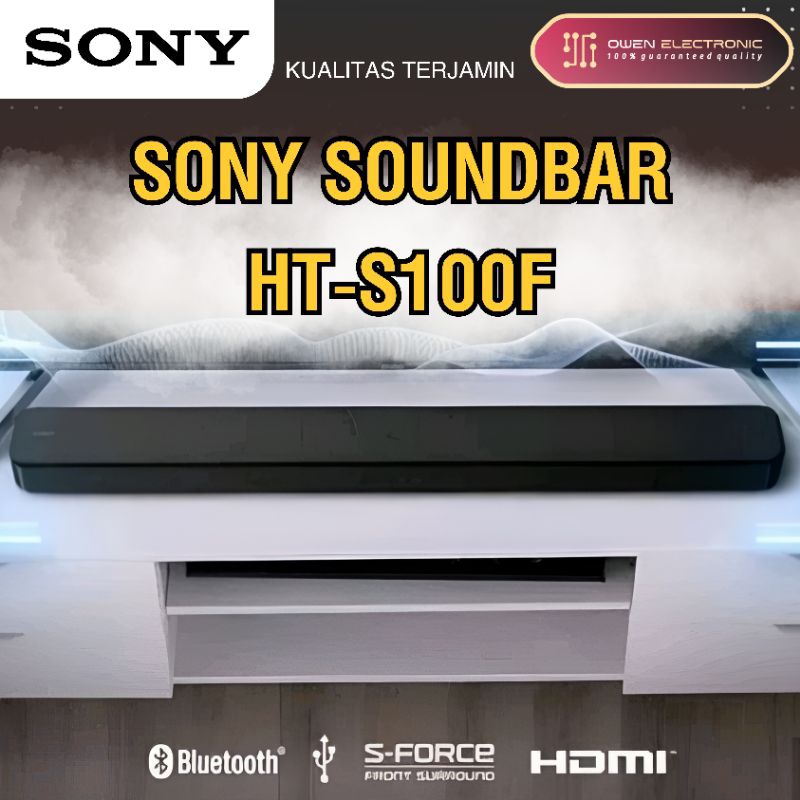 Jual SONY single Soundbar HT-S100F/ht-s100/ HTS100F/HT S100F GARANSI ...