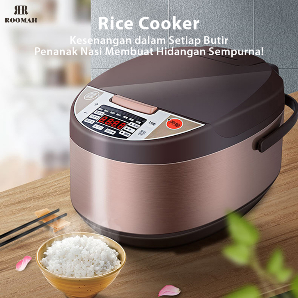 Jual ROOMAH Rice Cooker Muiltifungsi / Penanak Nasi 3L Stainless Desain ...