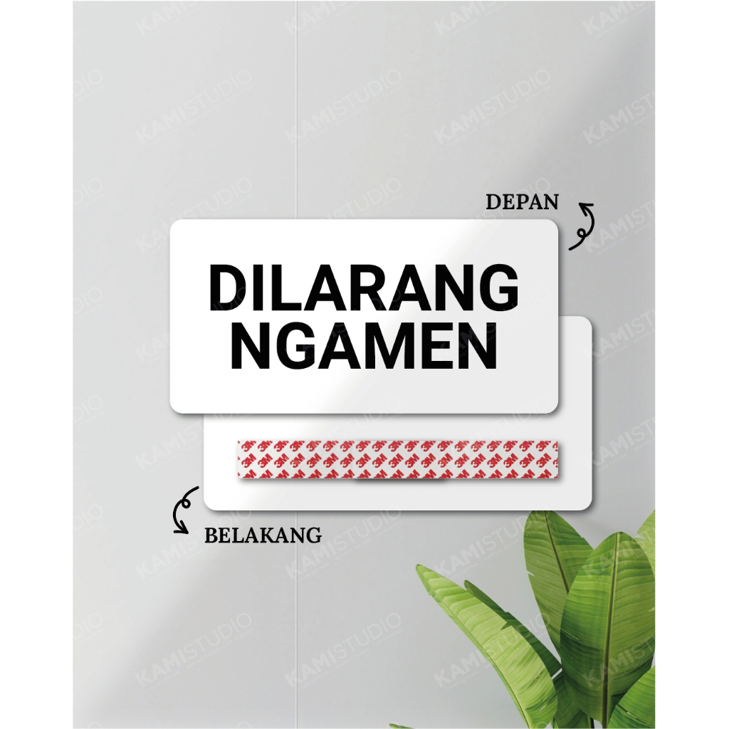 Jual TULISAN DILARANG NGAMEN 30X15 CM LANDSCAPE / SIGN TEMPEL DILARANG ...