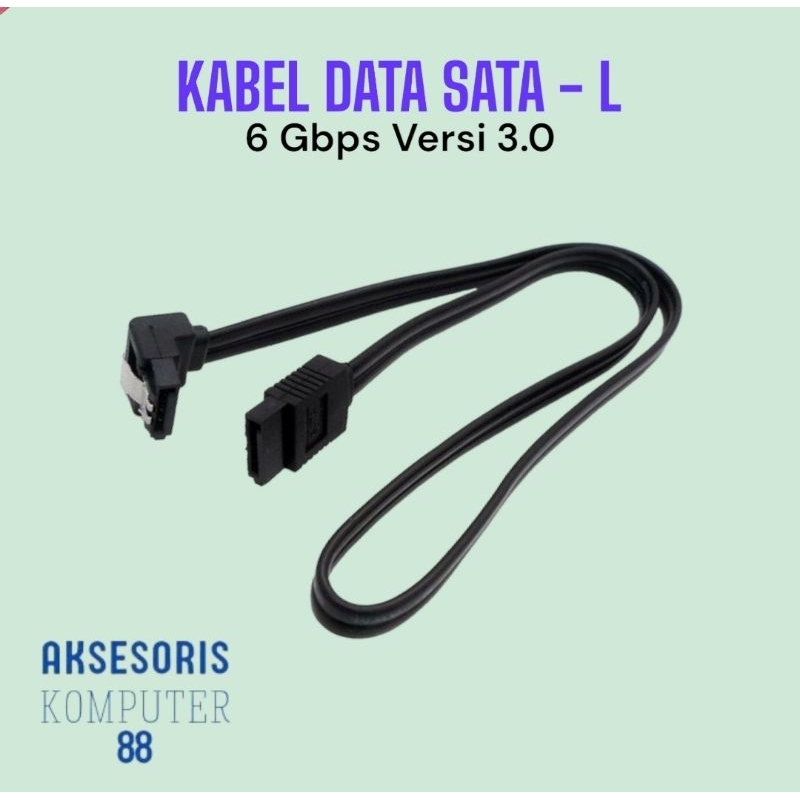 Jual Kabel Data Sata / Sata Cable 6Gbps Versi 3.0 Bentuk Clip L ...