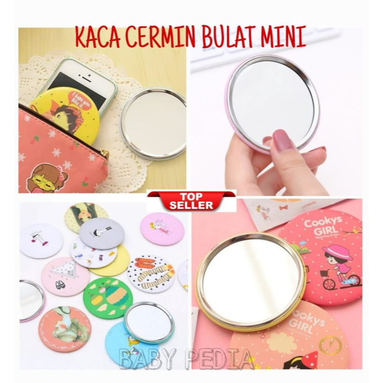 Jual BabyPedia Cermin Mini Bulat Makeup / Kaca Rias Portabel / Kaca ...