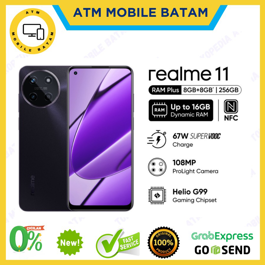Jual Realme 11 NFC- 4G (Ram8+8/256gb) LCD Super Amoled 90Hz | Shopee Indonesia
