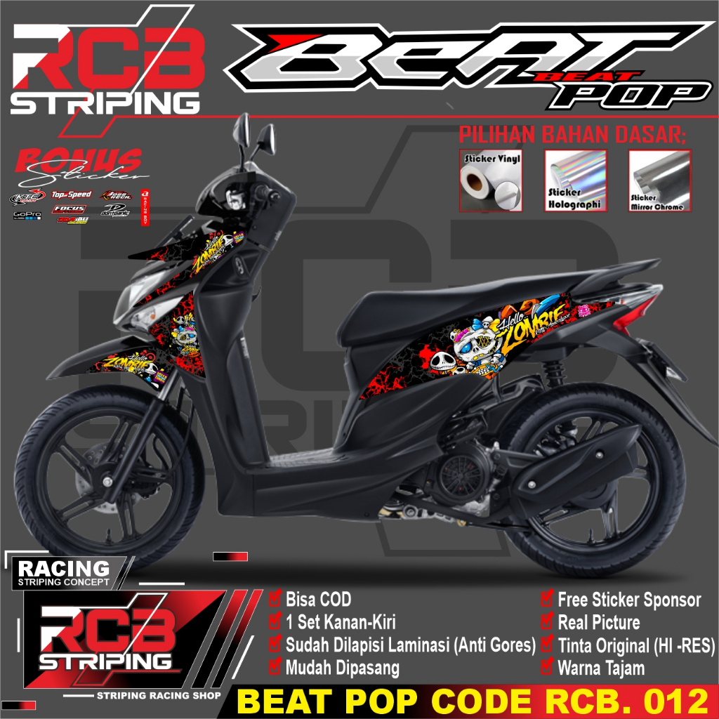 Jual Sticker Striping Variasi Beat pop - Striping Motor Beat Pop ...