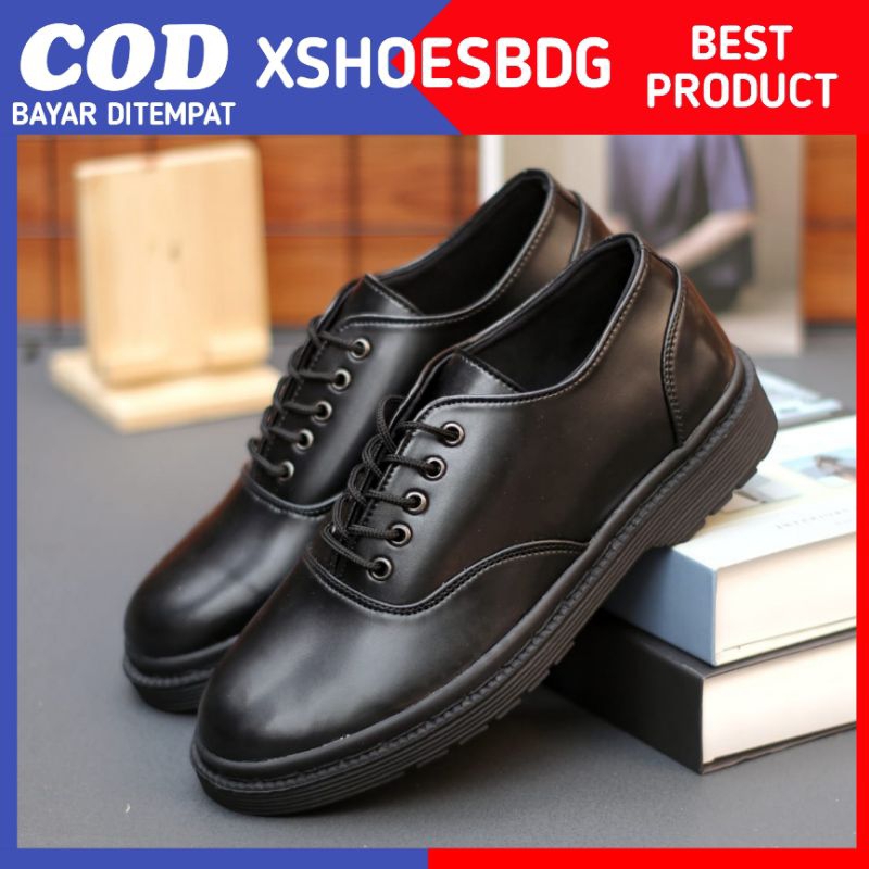Jual Sepatu Docmart Pantofel Formal Kulit Mengkilap Oxford Hitam Kuliah ...