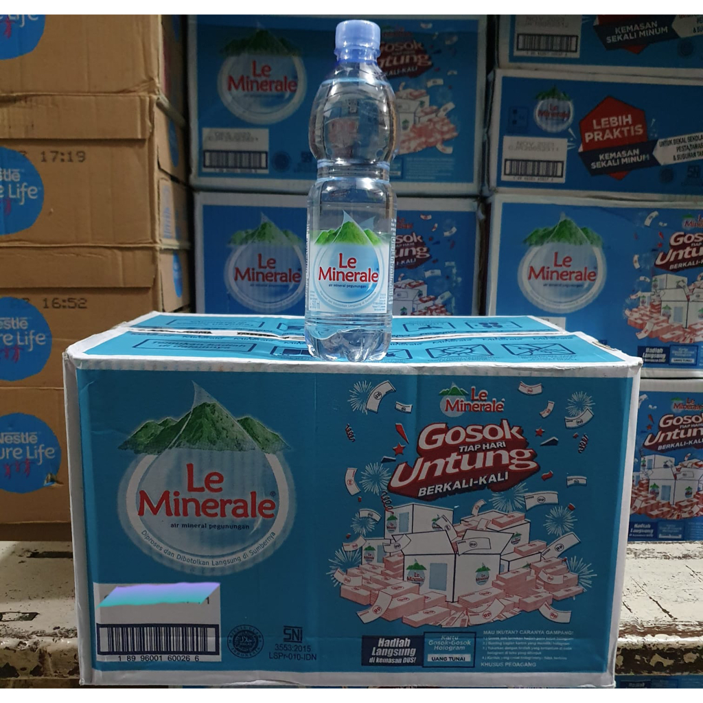 Jual AIR MINERAL LE MINERALE 1 DUS / 1 KARTON (24 x 600ml) | Shopee Indonesia