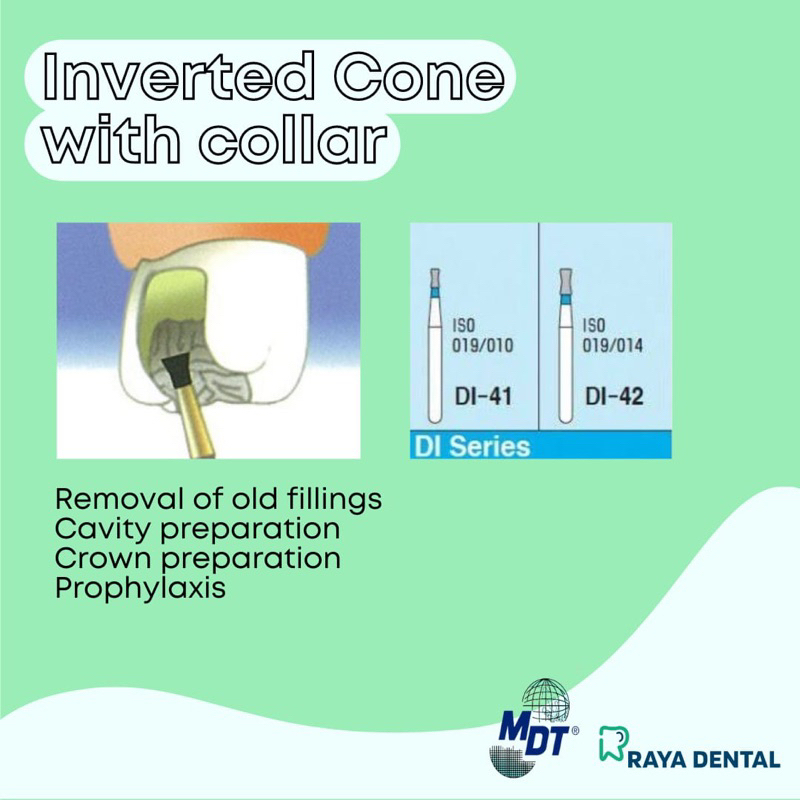 Jual DIAMOND BURS INVERTED CONE WITH COLLAR payung dengan leher (kode ...