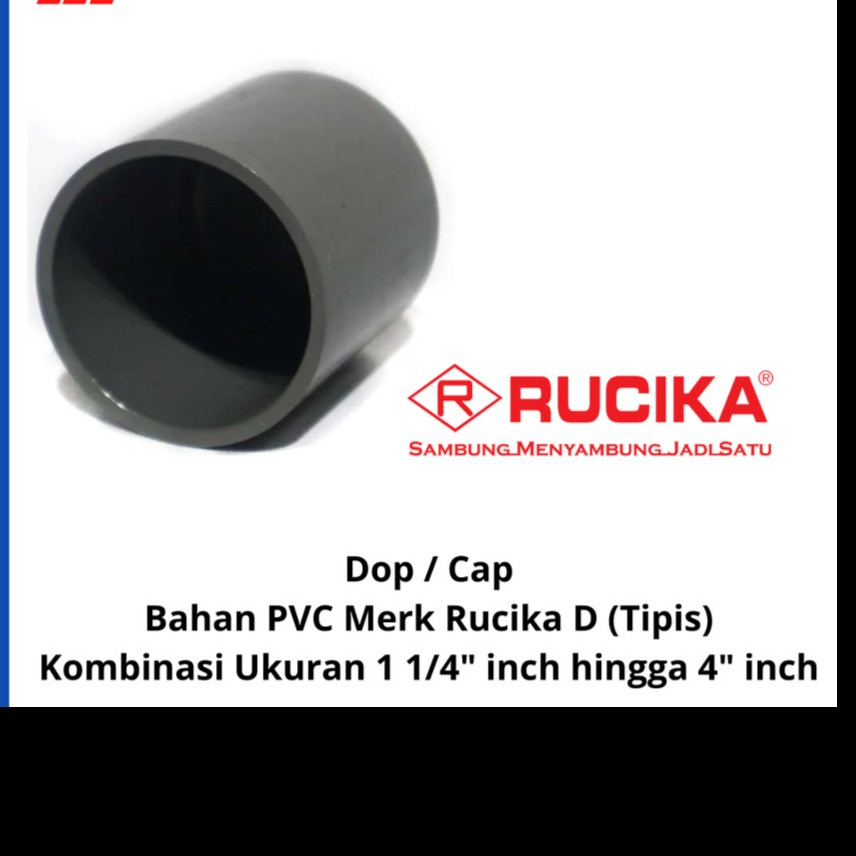 Jual Dop / Cap Tutup pipa PVC Rucika 1 1/4" 11/4" inch D (Tipis ...