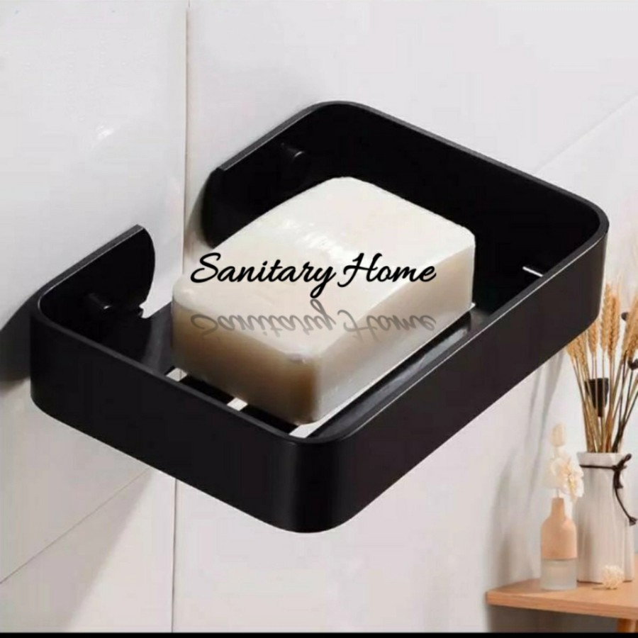 Jual Rak sabun batang black matte stainless tebal/Rak sabun batang ...