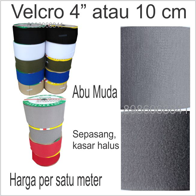 Jual Perekat Velcro Magic Tape Kretekan 4" atau 10cm permeter | Shopee ...