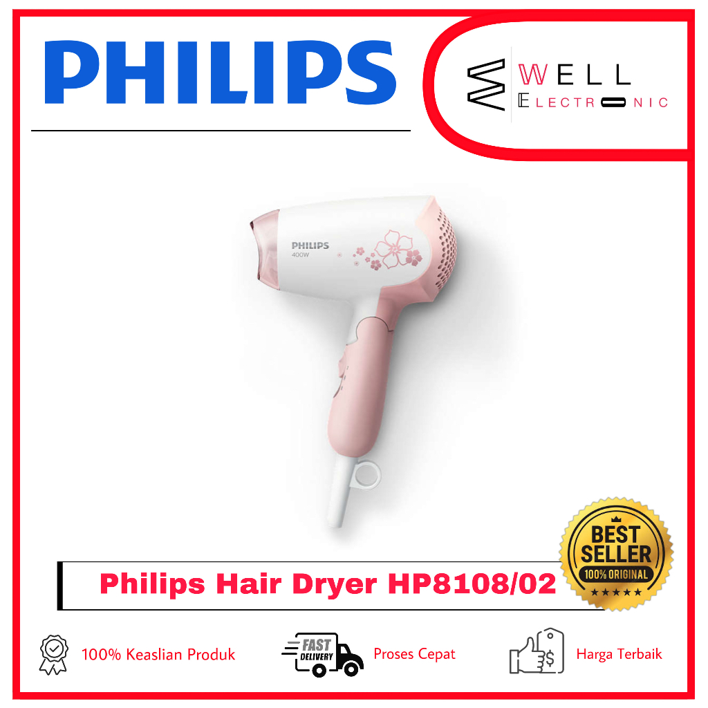 Jual PHILIPS HP8108/02 Dry Care Hair Dryer Pengering Rambut HP 8108 ...