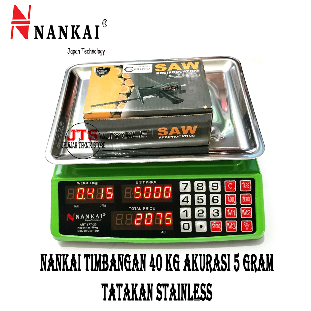 Jual TERBARU!!! NANKAI Timbangan 40KG Tatakan Stainless / Timbangan ...