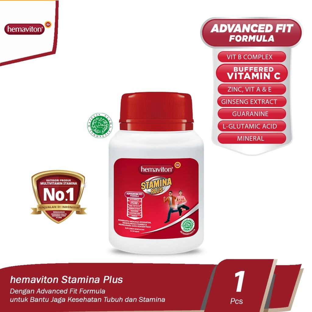 Jual Hemaviton Stamina Plus Botol 30 Kapsul Multivitamin | Shopee Indonesia
