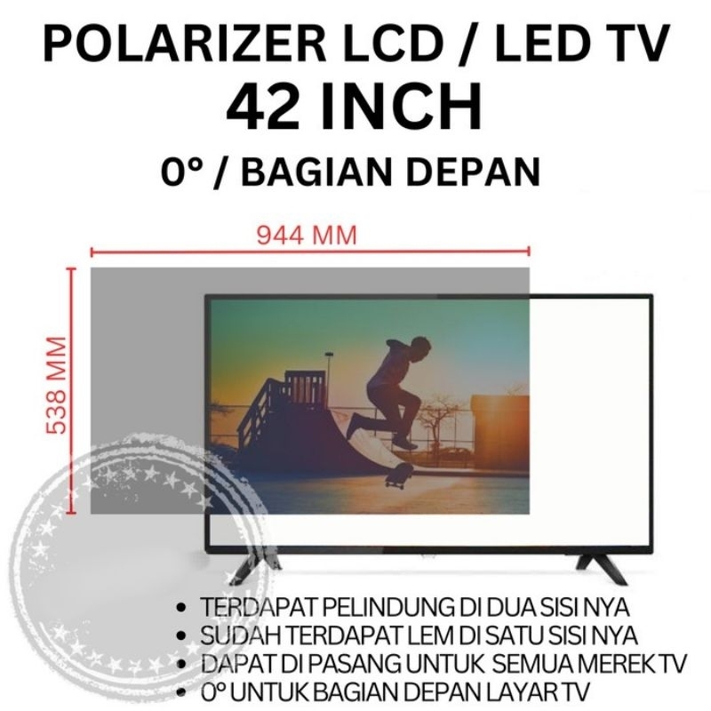 Jual POLARIZER TV LCD LED Polaris Layar Depan 42 inch 0 derajat ...