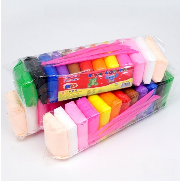 Jual Free Pisau Mainan Clay Polymer soft Play Dough 12 Warna Plastisin ...