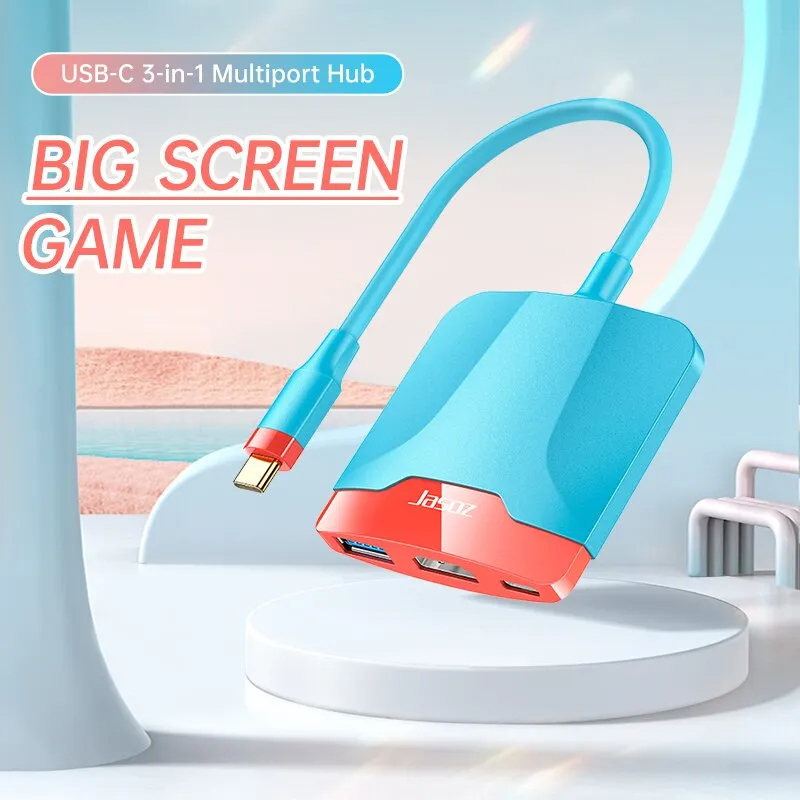 Jual USB C 3-in-1 Multiport Hub 4K HDMI TV Docking for Nintendo Switch PC | Shopee Indonesia