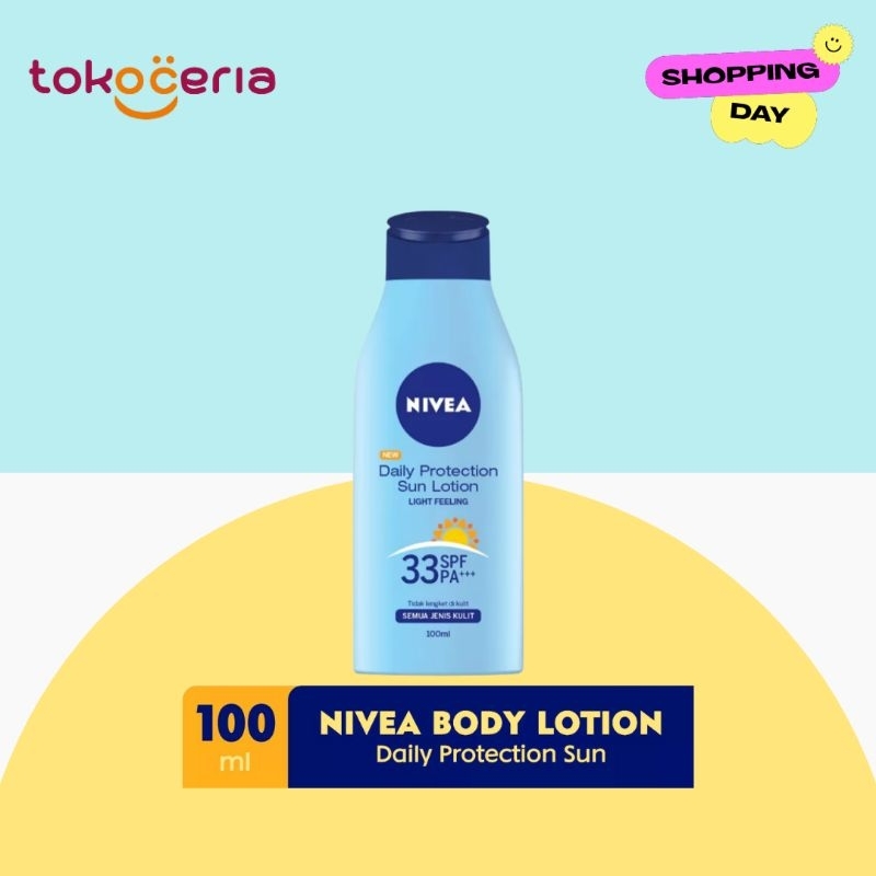 Jual NIVEA BODY LOTION DAILY PROTECTION SUN LOTION SPF 33 PA+++ 100ML ...