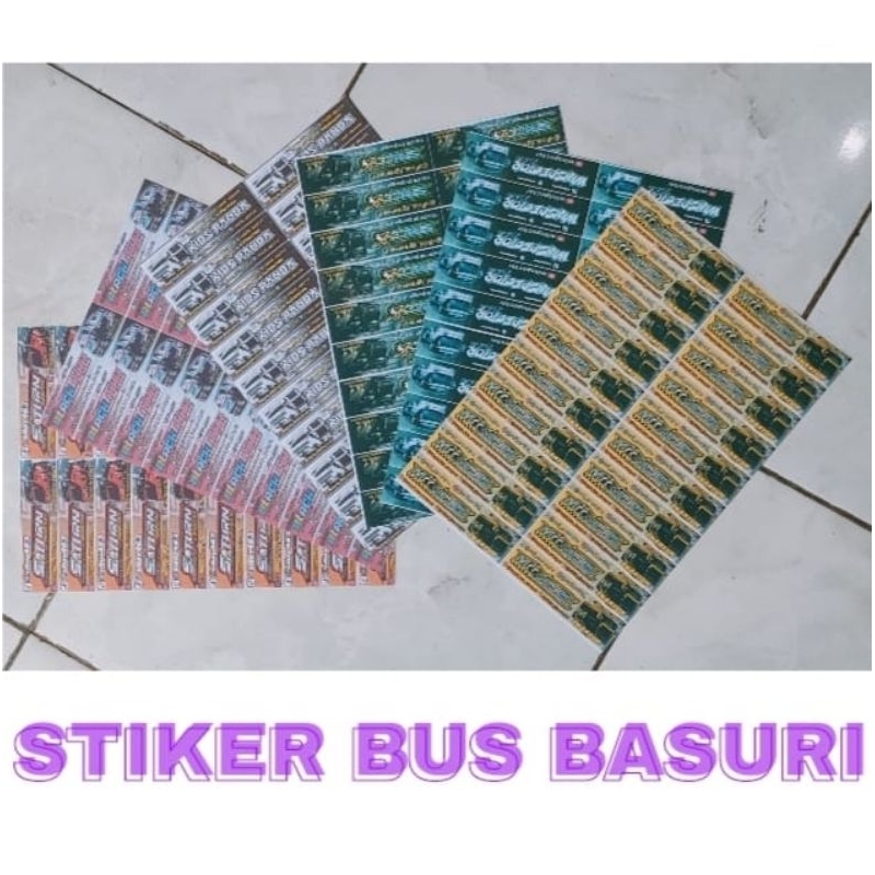Jual stiker gambar bus basuri sticker panjang kids panda | Shopee Indonesia