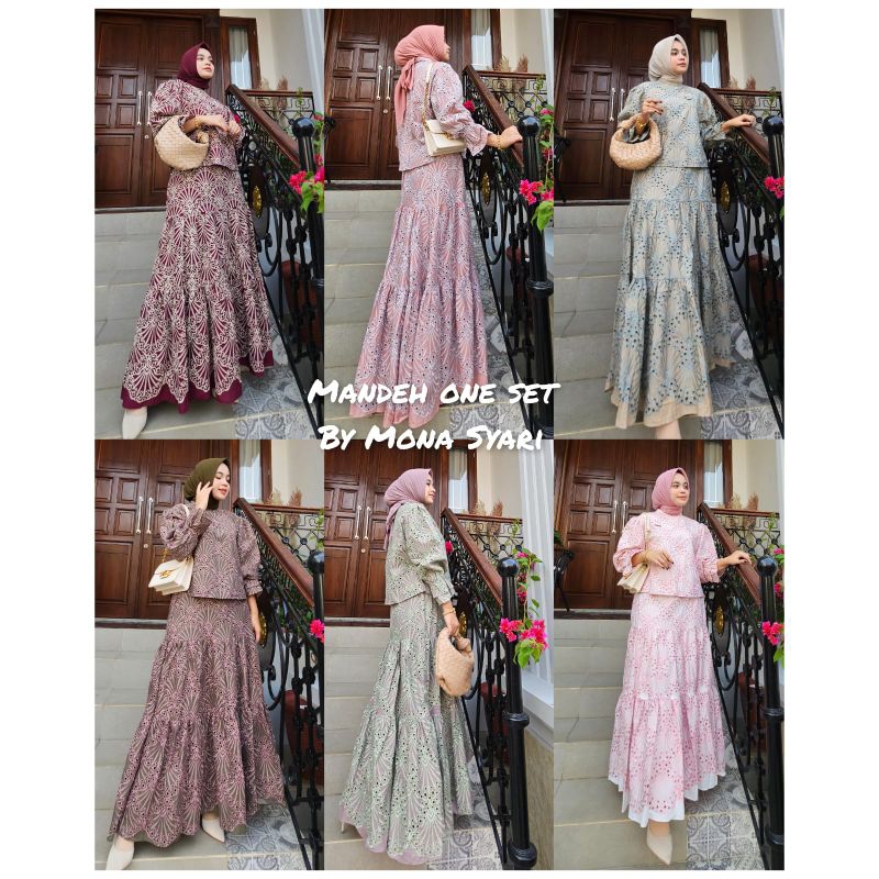 Jual New Collection! Mandeh set rok Mona Syar'i by M.E, real pic & 100% Original | Shopee Indonesia