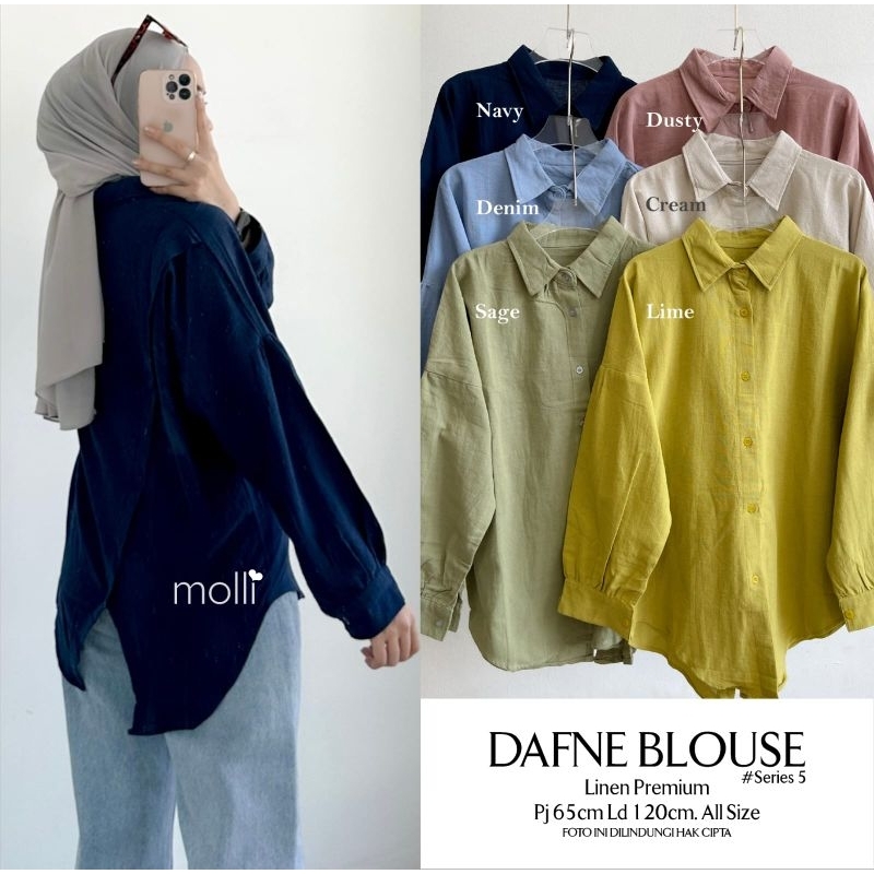 Jual Moca Dafne Blouse Polos Molli Mli Meong Solo Shopee Indonesia