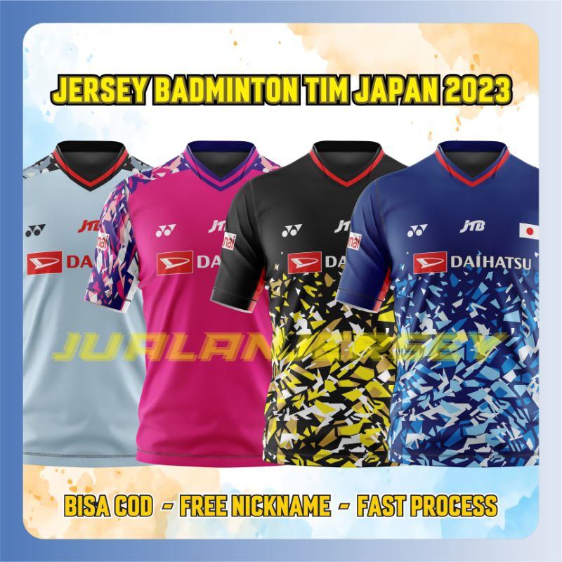 Jual Jersey Badminton Japan premium 2023 Free custom suka2 | Shopee ...
