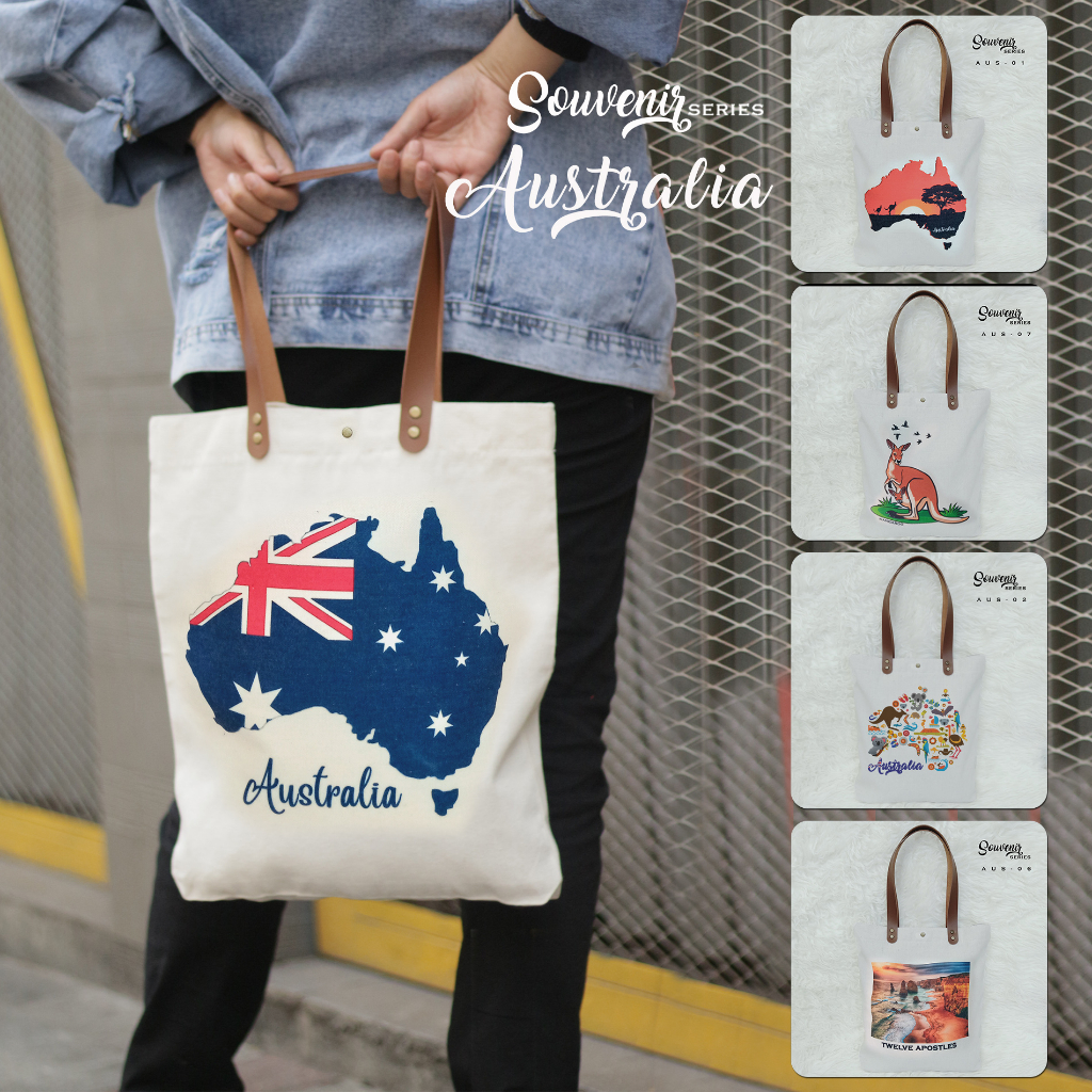 Jual Totebag Canvas Seri Souvenir Australia Tas oleh oleh Australia ...