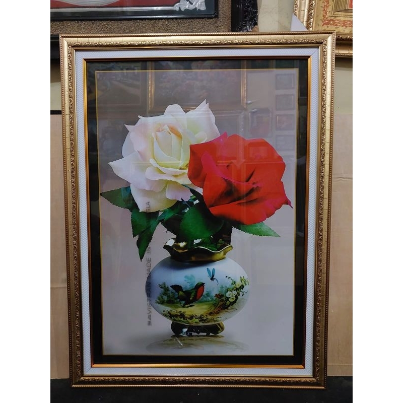 Jual HIASAN DINDING GAMBAR BUNGA MAWAR | Shopee Indonesia