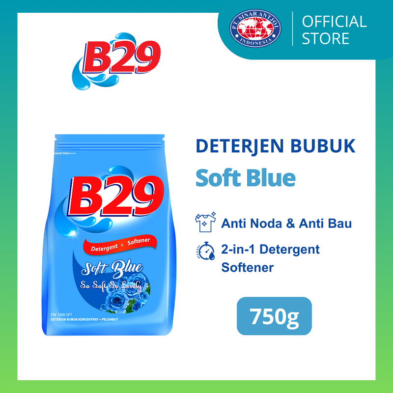 Jual B29 Detergent Softener Blue 750gr Sabun Powder Biru Pakaian ...