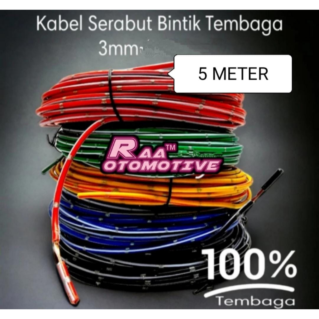 Jual Kabel Bintik Original - 3mm - Murni Tembaga / 5 Meter | Shopee ...