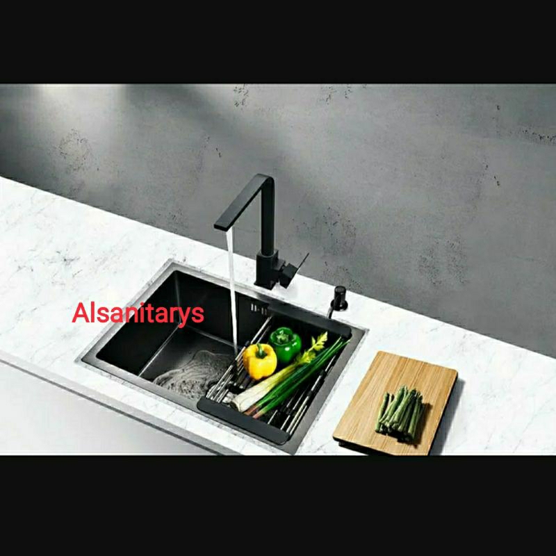 Jual Kitchen Sink Black inobe goldenhand eixo global / Bak cuci piring ...