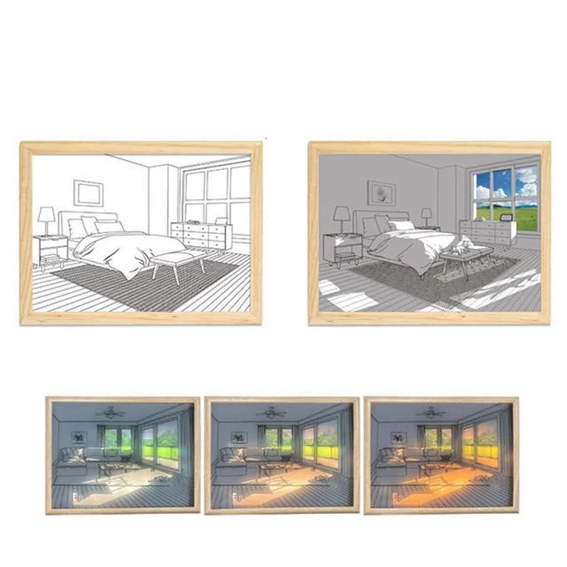 Jual Nomaid.id - Lukisan Lampu Meja Dekoratif Lukisan Cahaya, lampu led ...