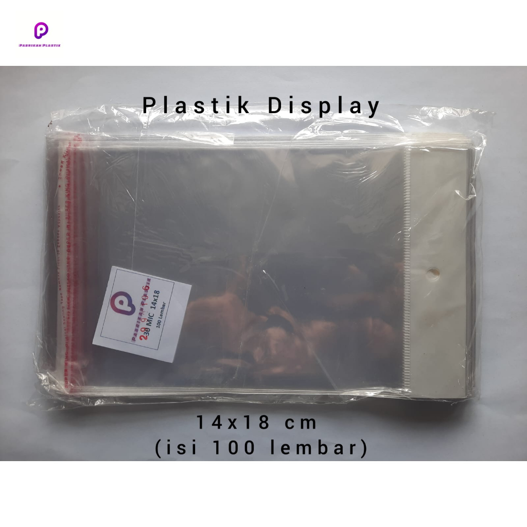 Jual Plastik Display / Plastik Perlize / Plastik Opp Gantung isi 100 ...