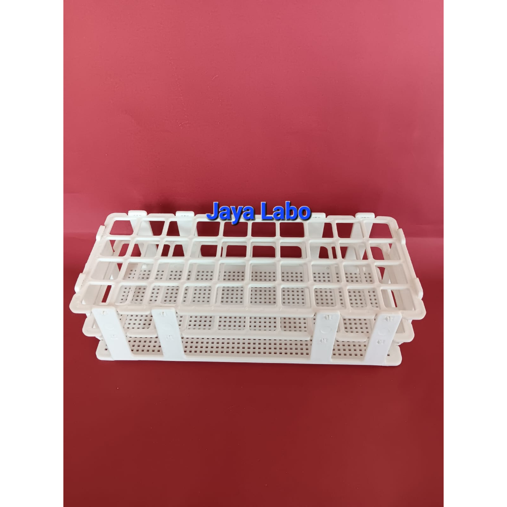 Jual Test Tube Rack White dia. 20mm/ Rak Tabung Reaksi Plastik 4x10 40 ...