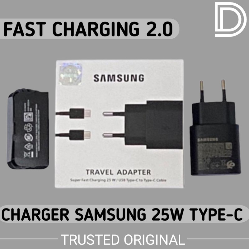 Jual SAMSUNG SUPER FAST CHARGING TYPE C 25 WATT C TO C ORIGINAL HITAM ...