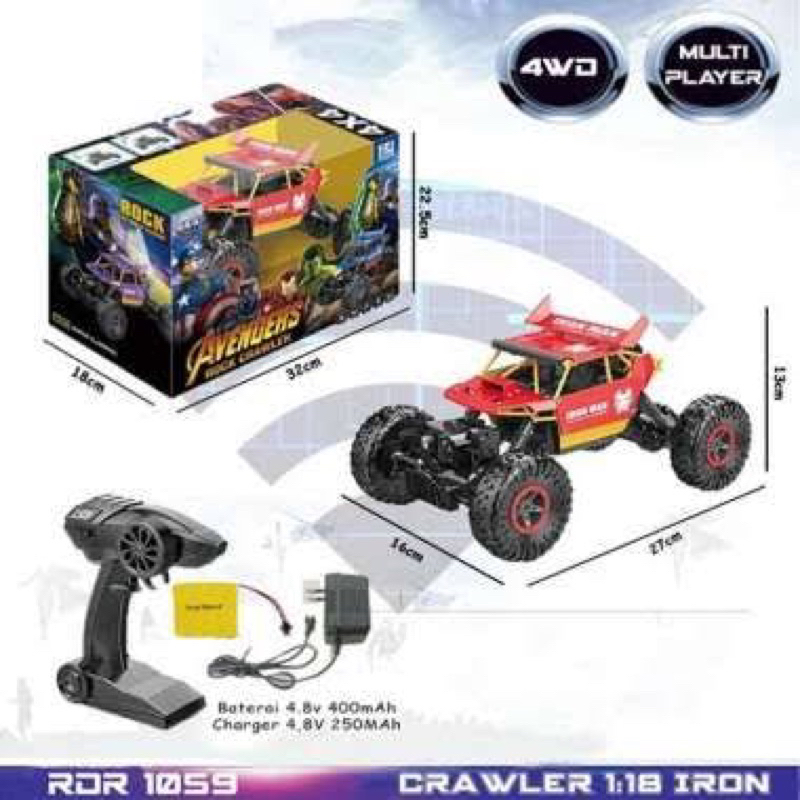 Jual (BISA COD) MAINAN ANAK RC ROCK CRAWLER AVENGER / RC Rock Crawler ...