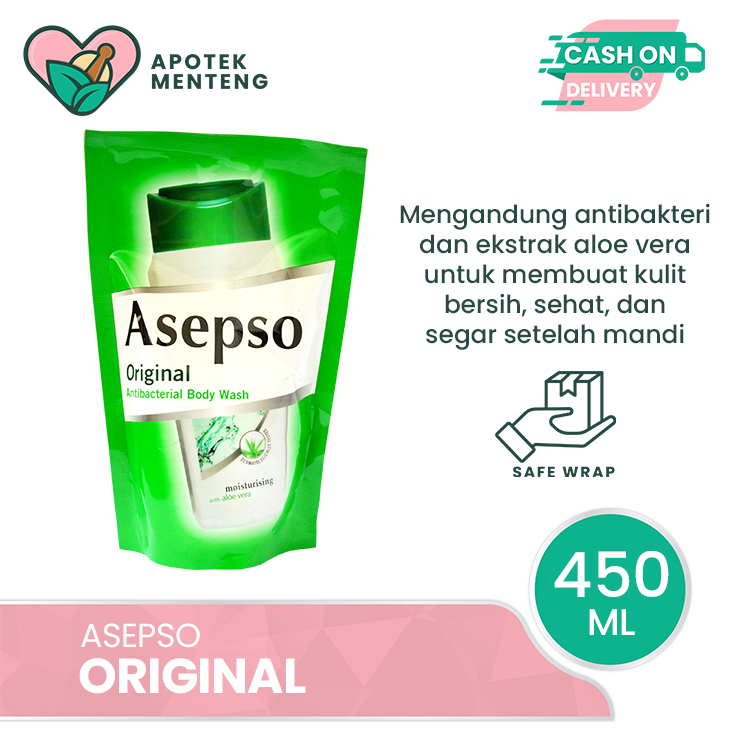 Jual Asepso Body Wash Refill Original 450 ML - Sabun Cair Antibacterial | Shopee Indonesia