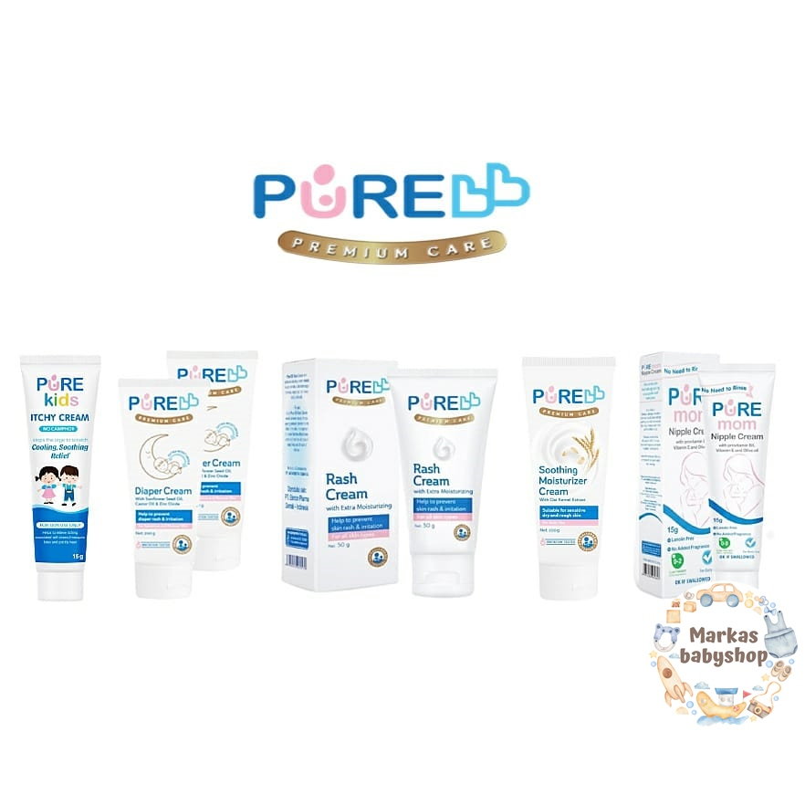 Jual Pure BB Baby Rash Cream | Diaper Cream | Nipple Cream | PURE ...