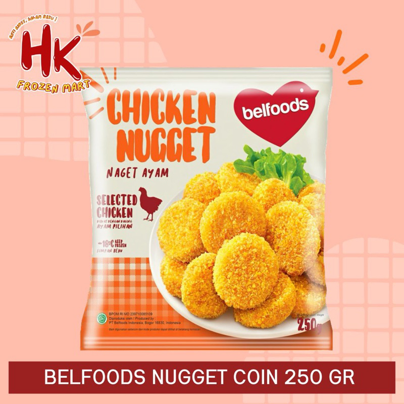 Jual Belfoods Nugget Favorit Coin 250g | chicken naget ayam bulat ...