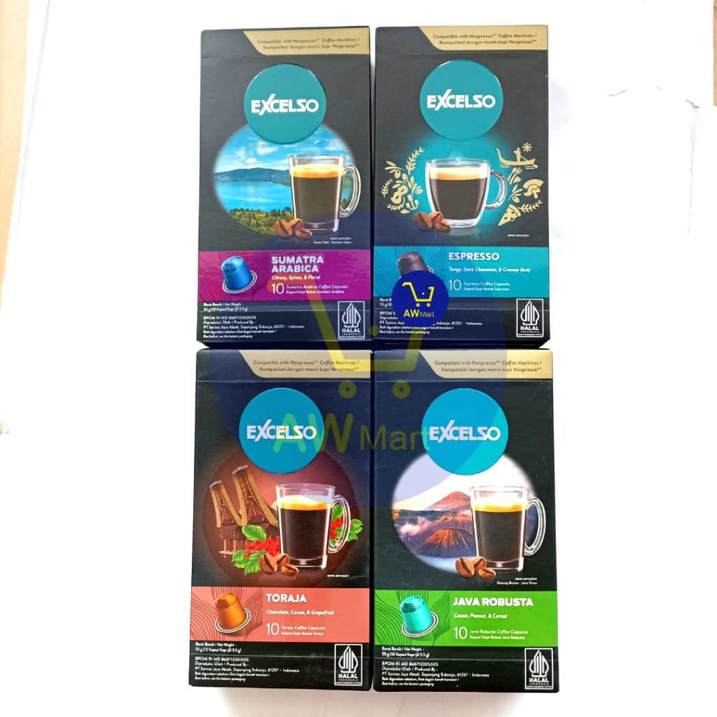 Jual EXCELSO KOPI KAPSUL ALL VARIAN 55 GRAM ( ISI 10 KAPSUL X 5.5 GRAM ...
